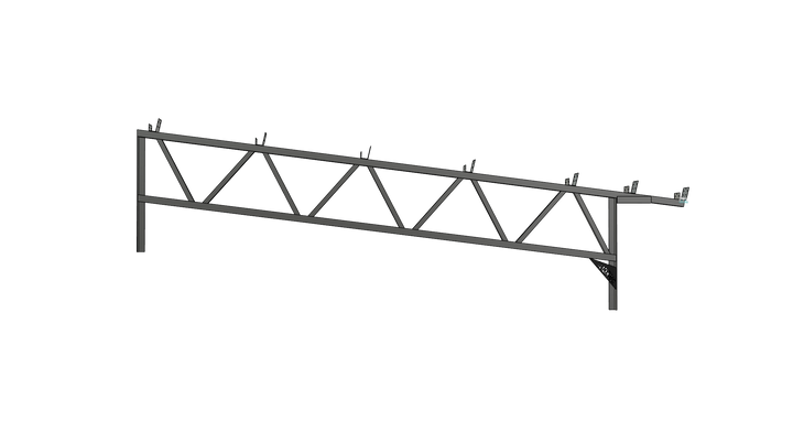 Square Tube Steel Trusses - Lean To Metal Roof Trusses 1.5" or 2" Squa ...